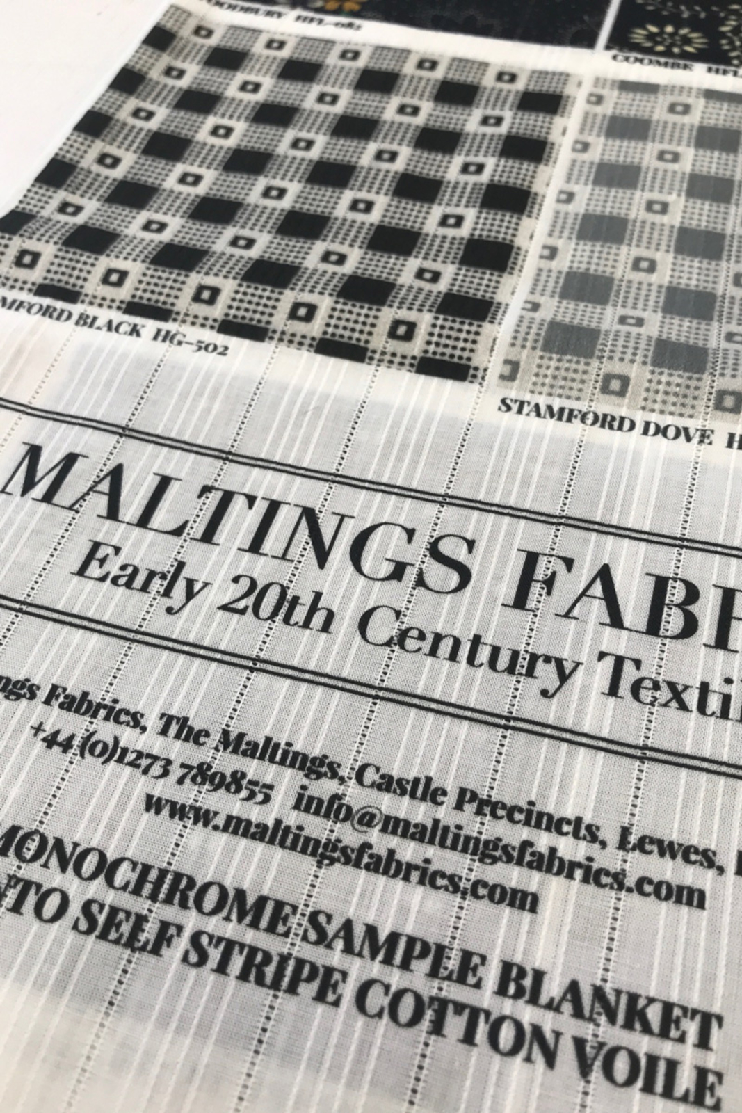 The Monochrome Prints Blanket Sample Pack - Maltings Fabrics